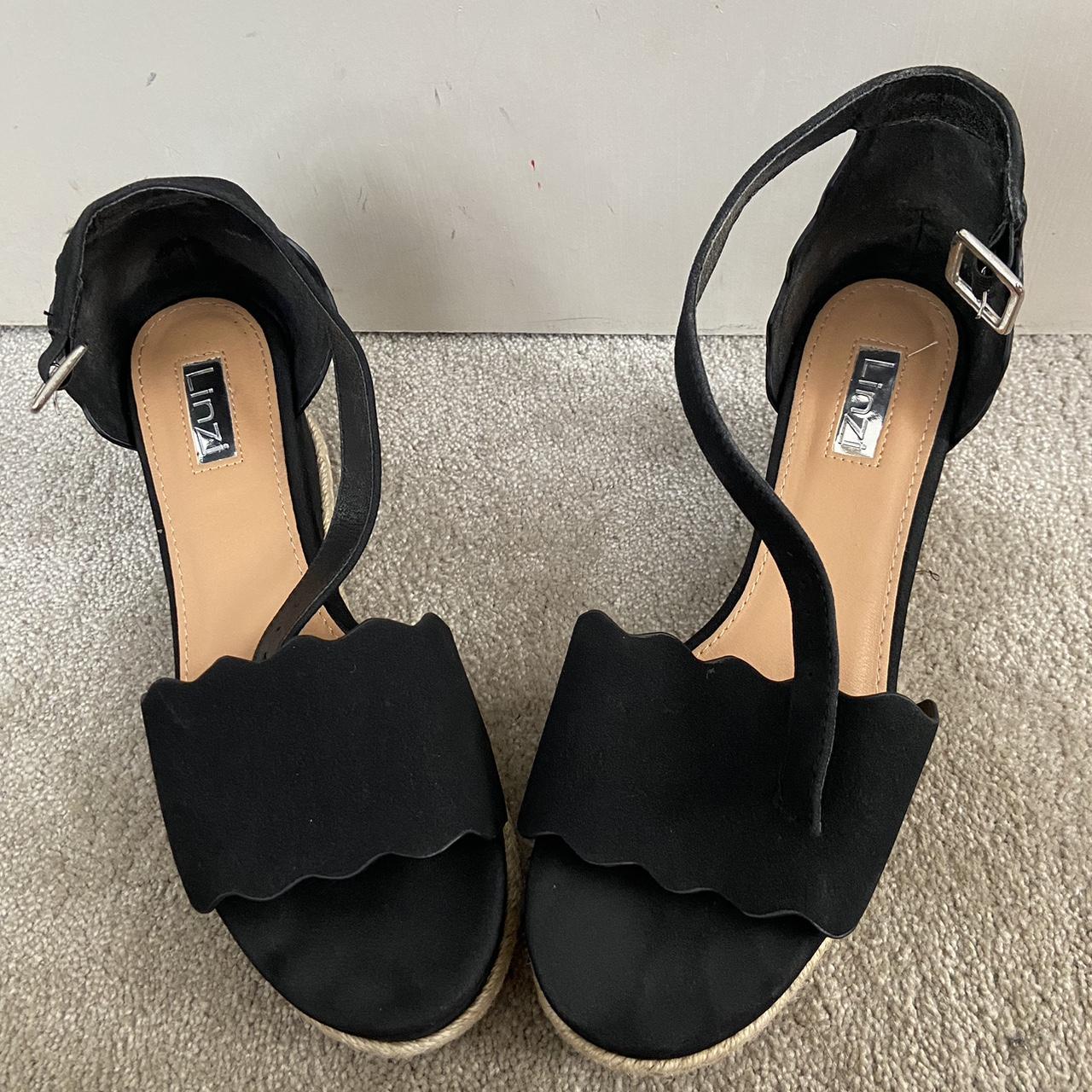 Black platform sandals Worn once for a few hours - Depop