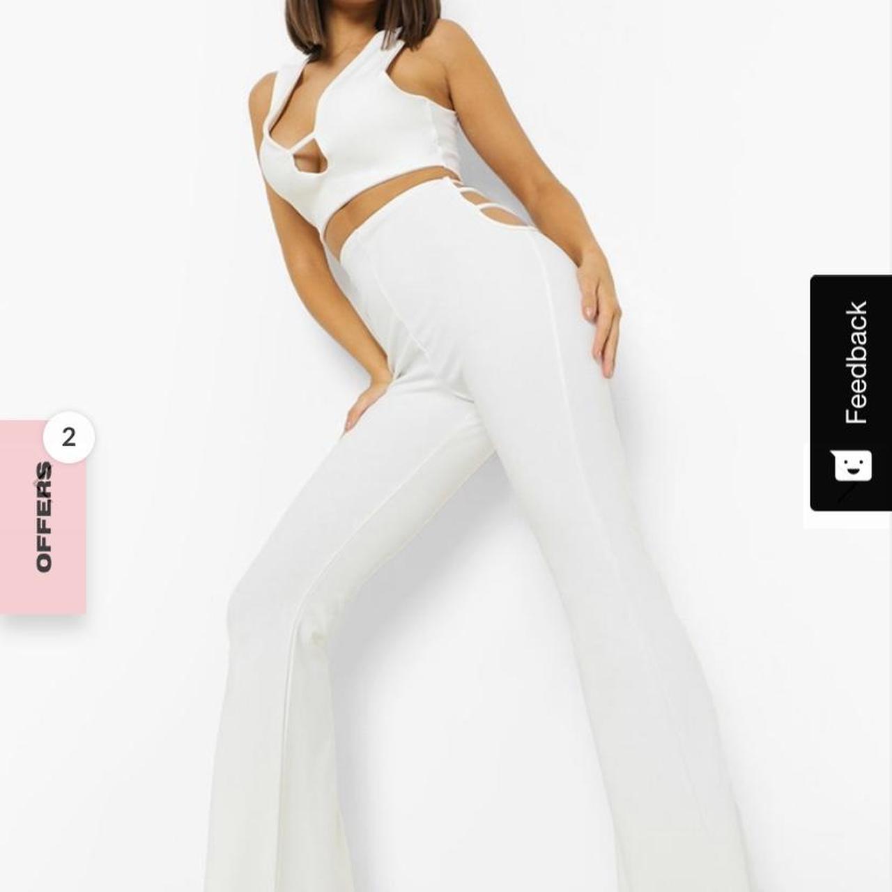 Boohoo Women's White Dress | Depop