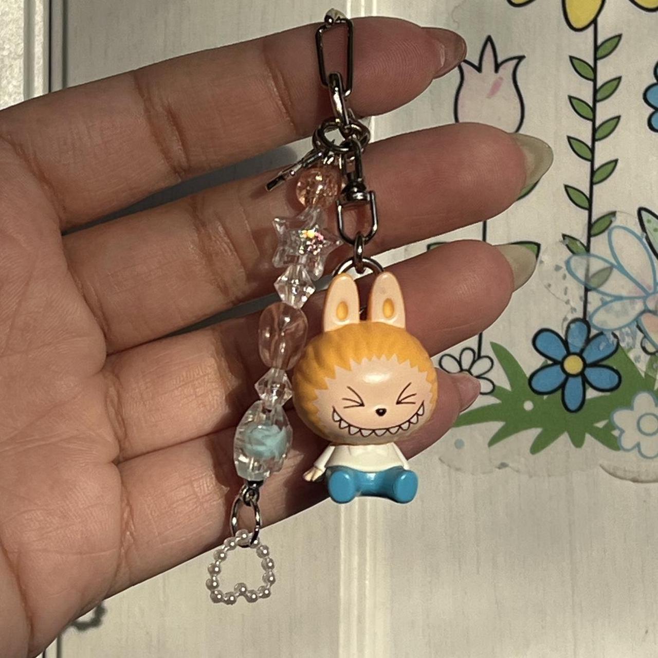 labubu keyring handmade popmart popbean keychain - Depop