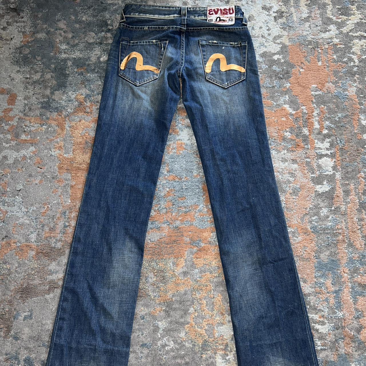 Repop: Low Rise Straight Leg Evisu Jeans Love them... - Depop