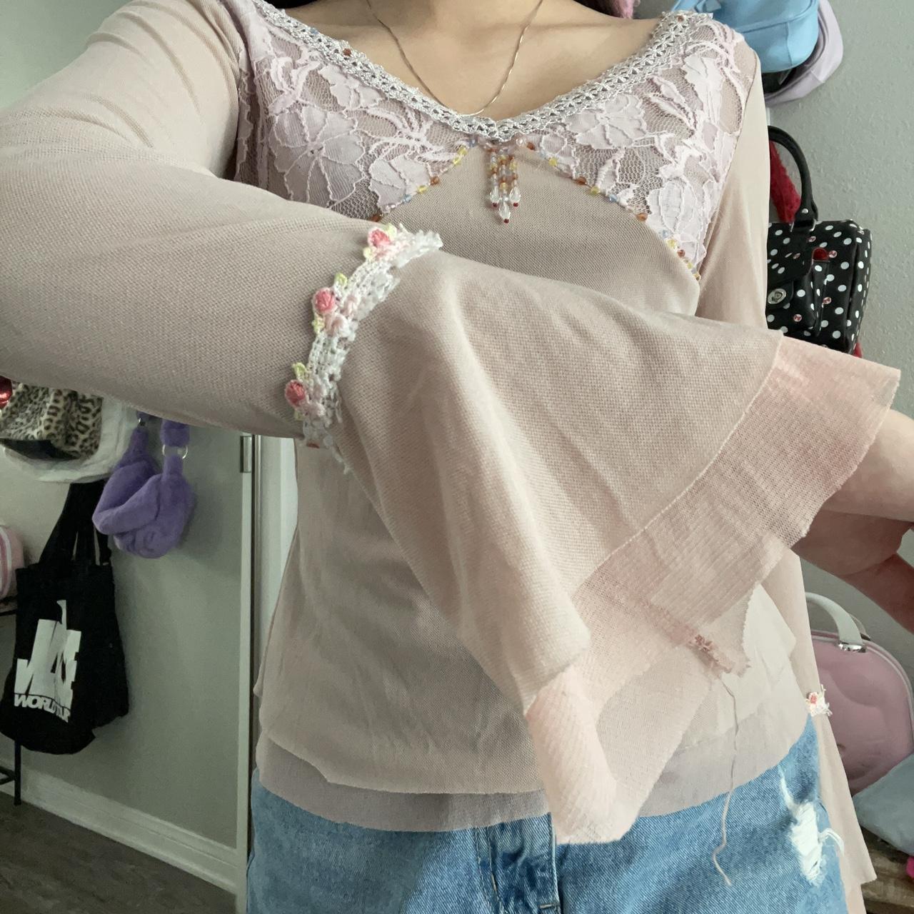 the cutest fairy core top !! 🩷 dm any questions... - Depop