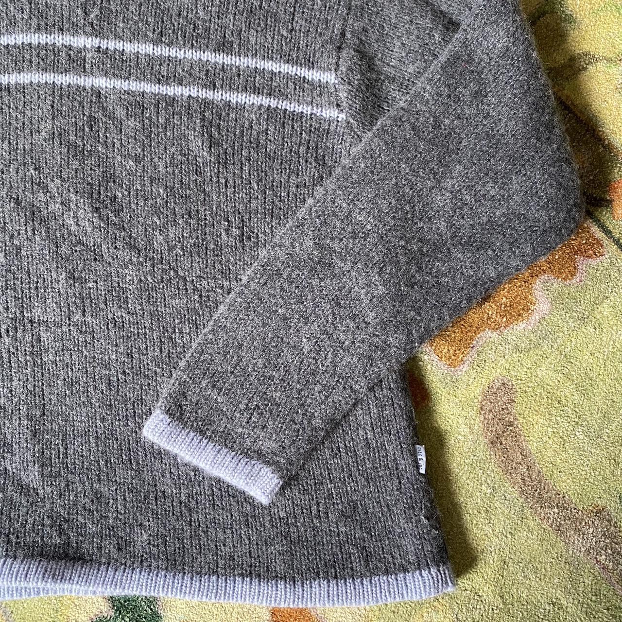 Grey and light blue turtle neck sweater - Depop