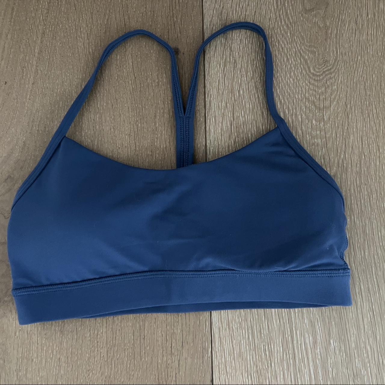 - lululemon pitch blue flow y sports bra - brand... - Depop