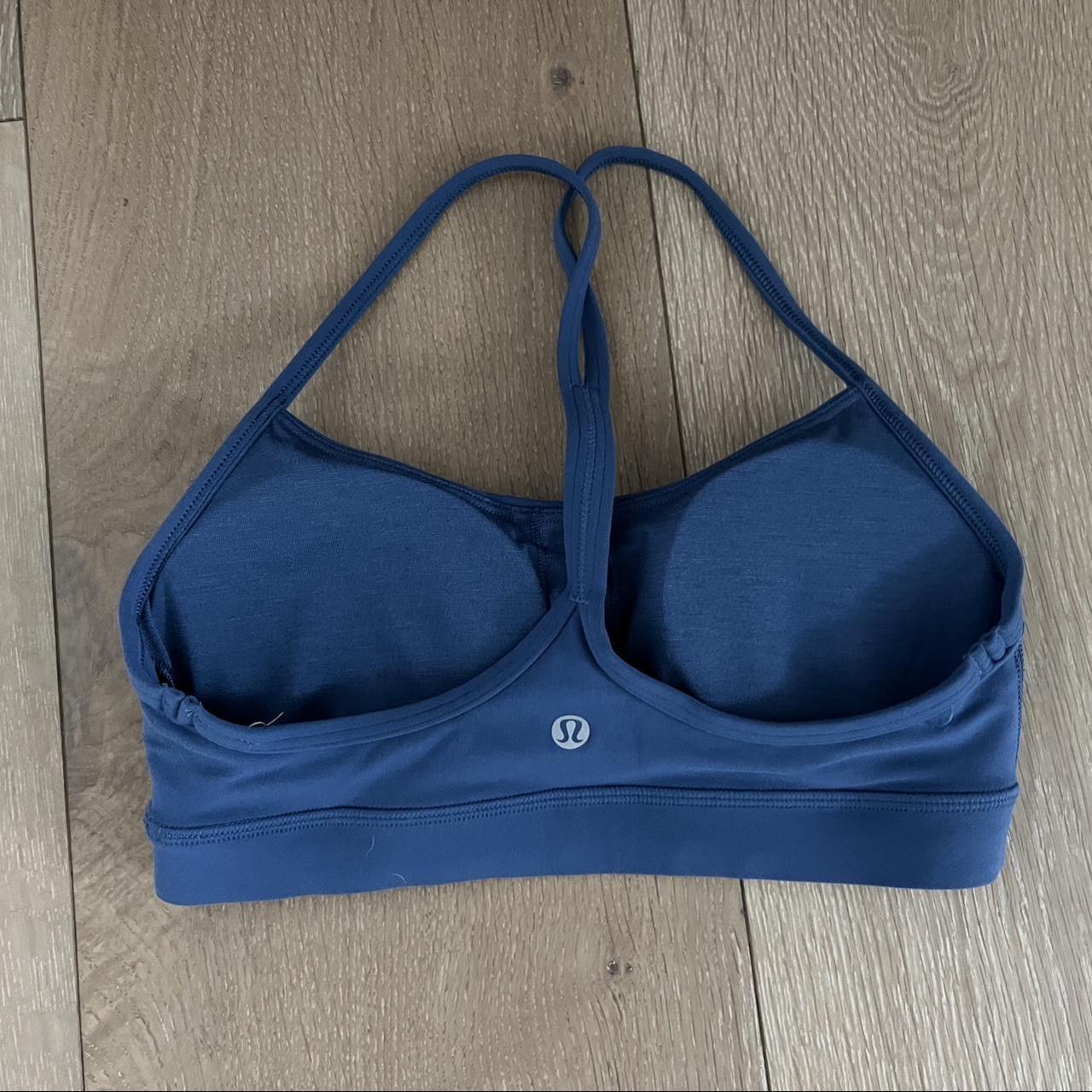 - lululemon pitch blue flow y sports bra - brand... - Depop