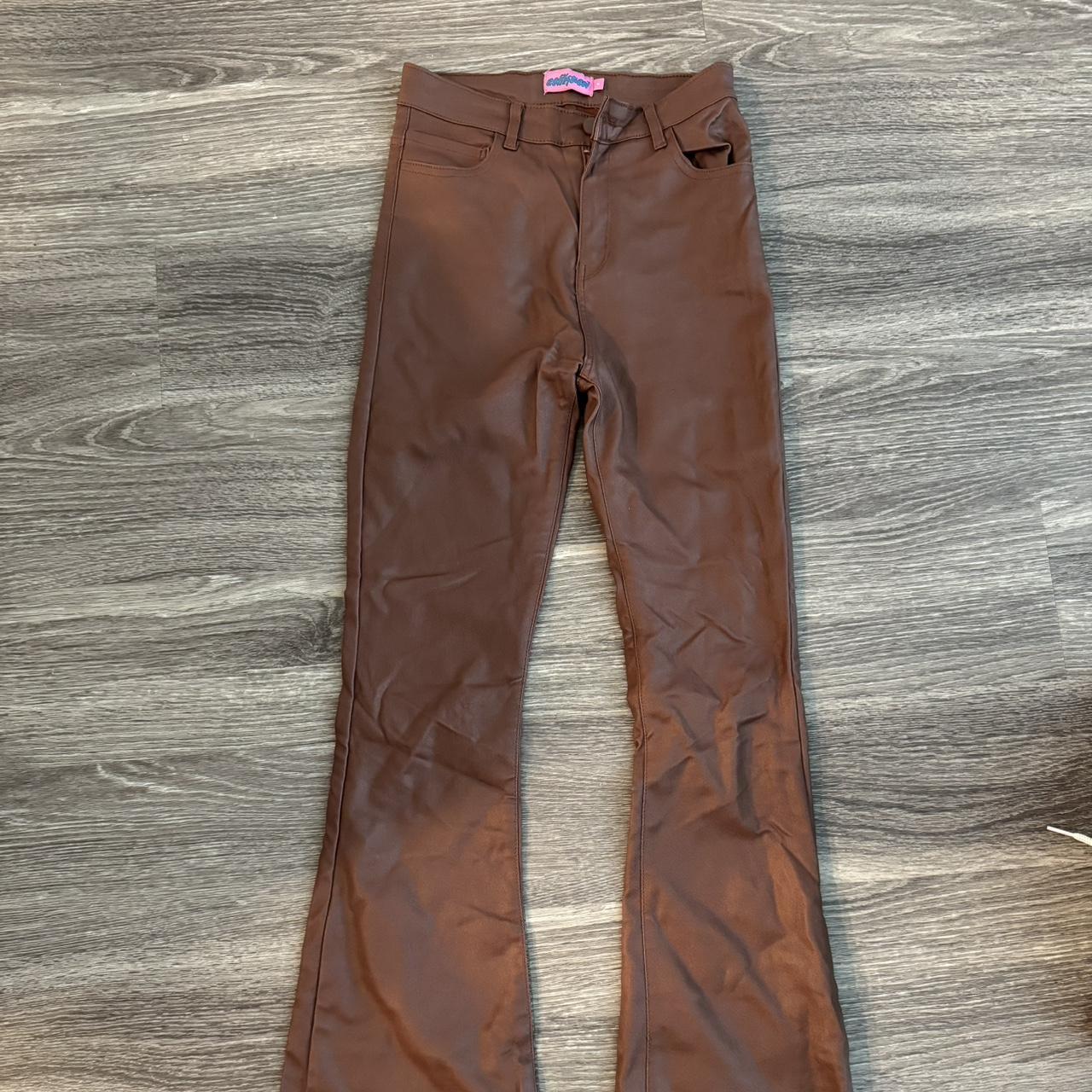 - edikted faux leather pants in brown - PERFECT for... - Depop