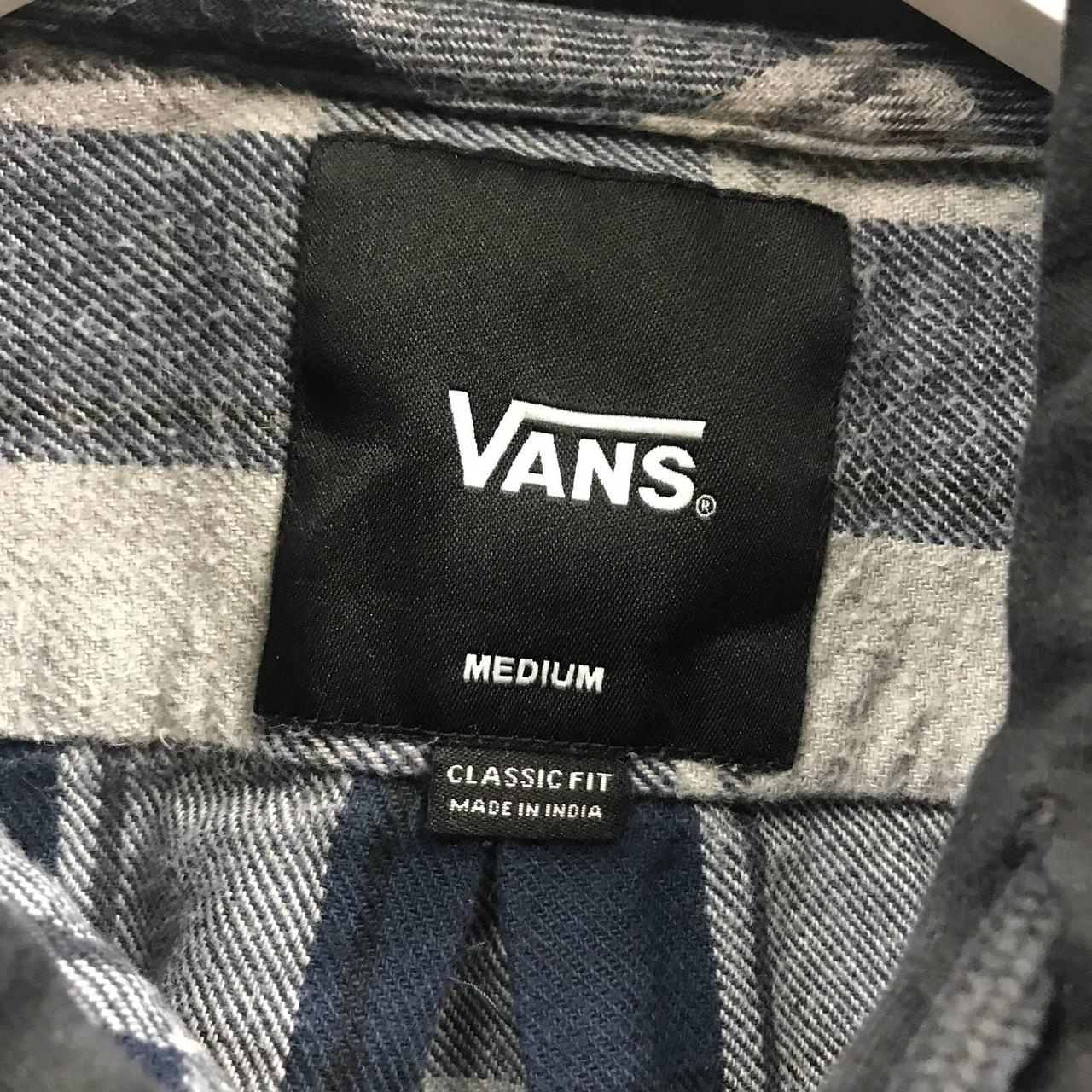 Vans Button Up Hooded Shirt Men's Size Medium M Long... - Depop