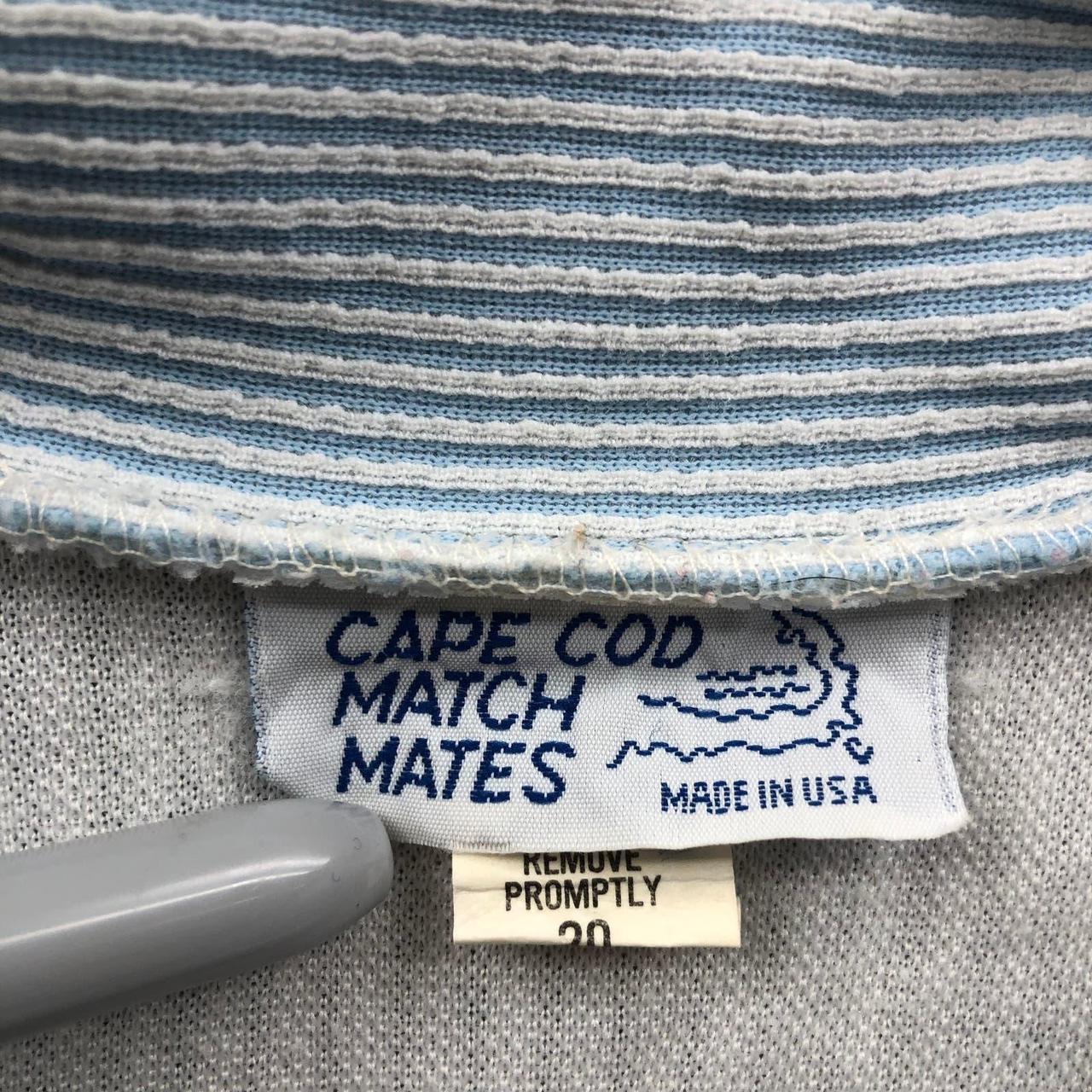 Vintage 70s 80s Cape Cod Matches Mate Polo Shirt... - Depop