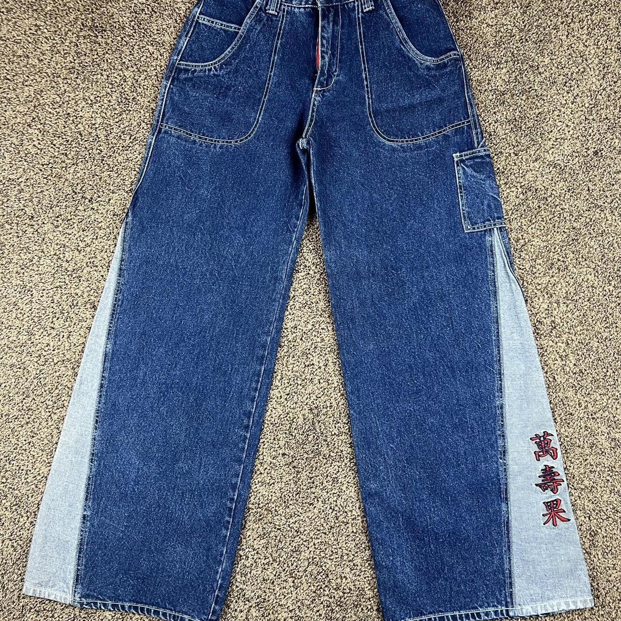 Vintage 90s Rave Pants - Breakdown jeans - flared,... - Depop