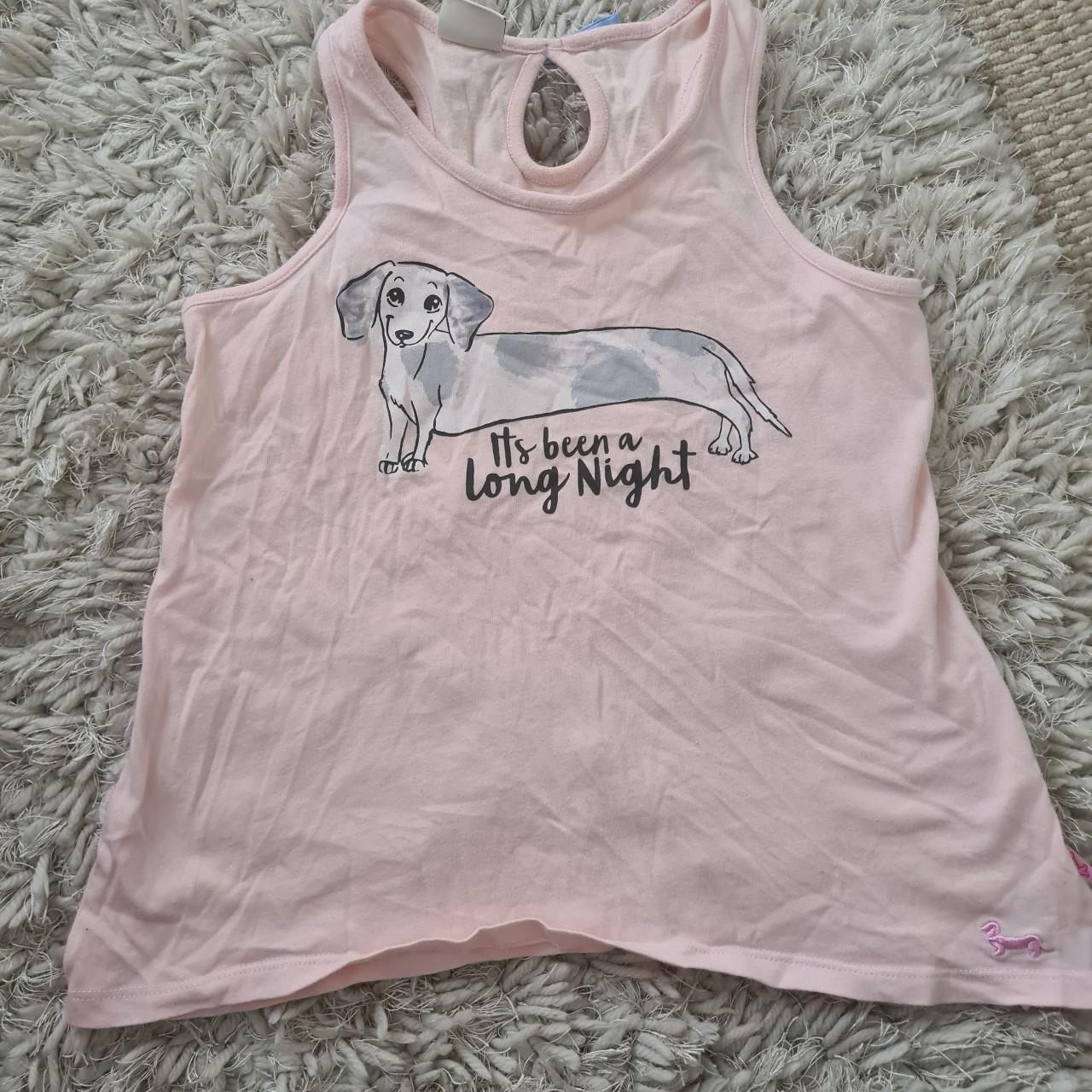 peter alexander pyjama set cute pink singlet and... - Depop