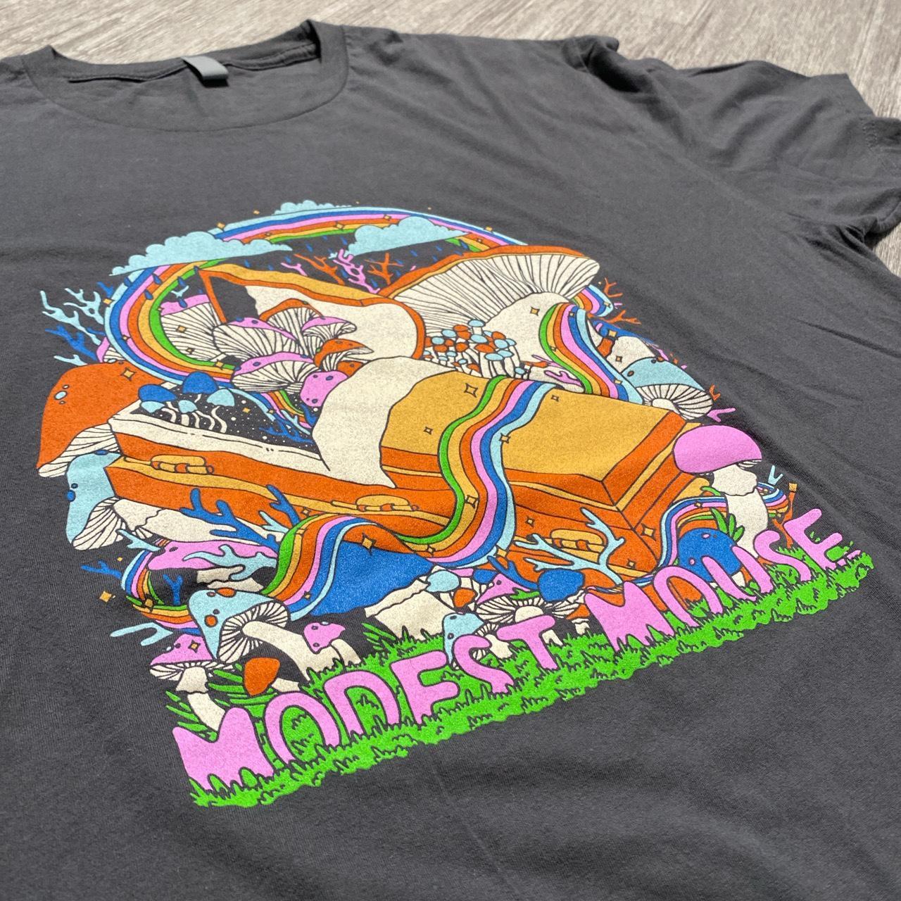 2021 Modest Mouse psychedelic mushroom tour tee 🪓:... - Depop