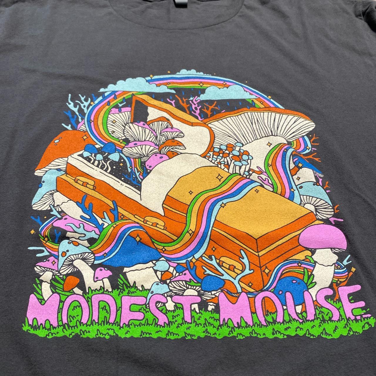 2021 Modest Mouse psychedelic mushroom tour tee 🪓:... - Depop