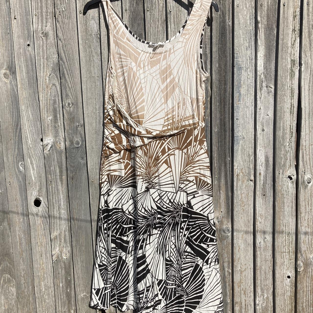 Brand New palm Hawaiian print soft long summer dress... - Depop