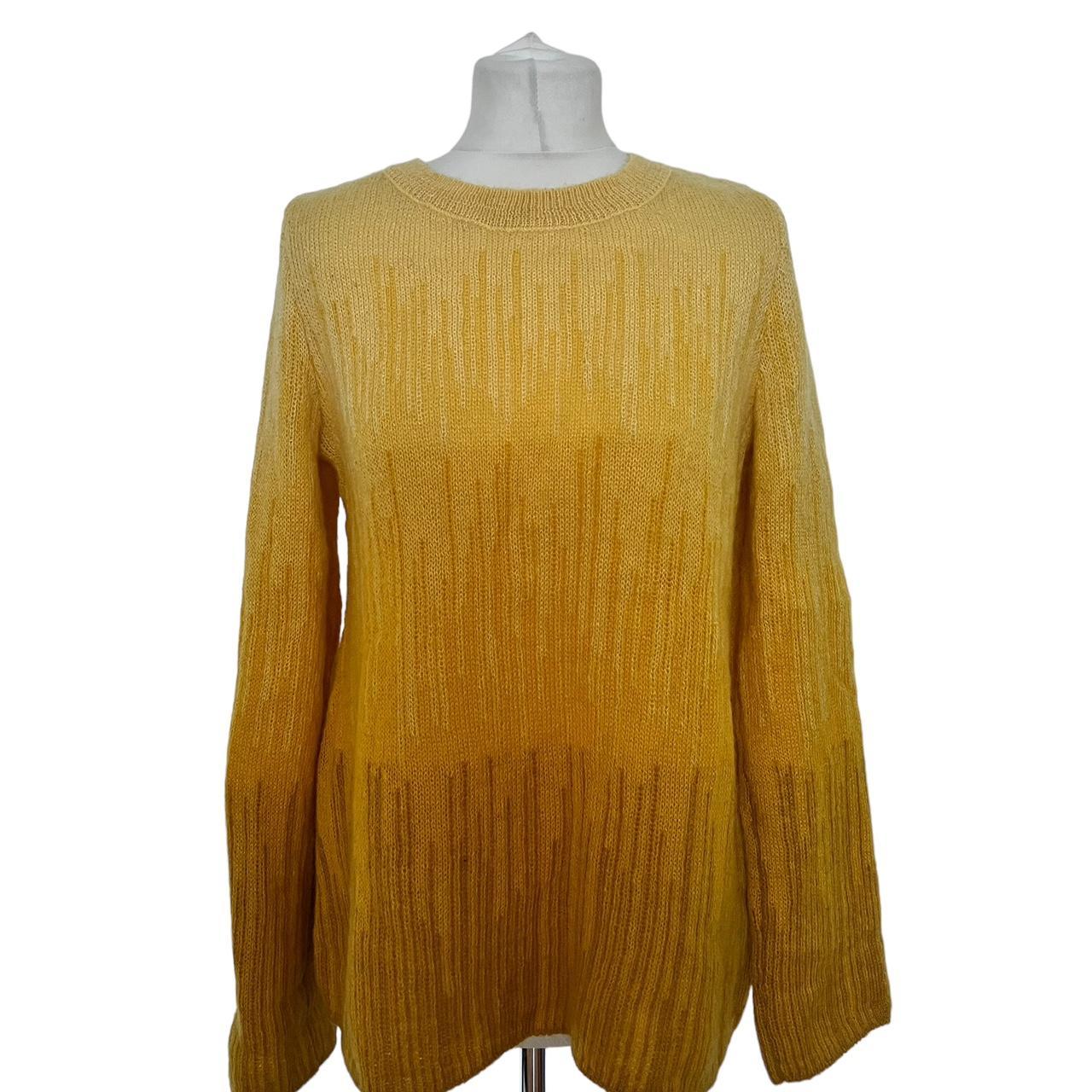 COS Yellow Ombre Mohair & Wool Warm & Cosy Jumper... - Depop