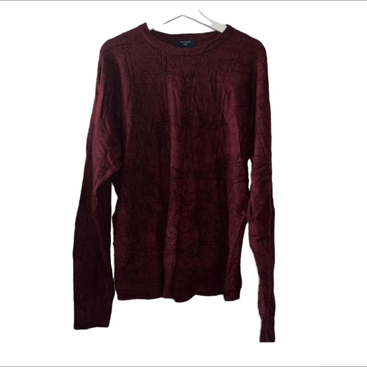 Dockers red knit jumper size XL good condition;... - Depop