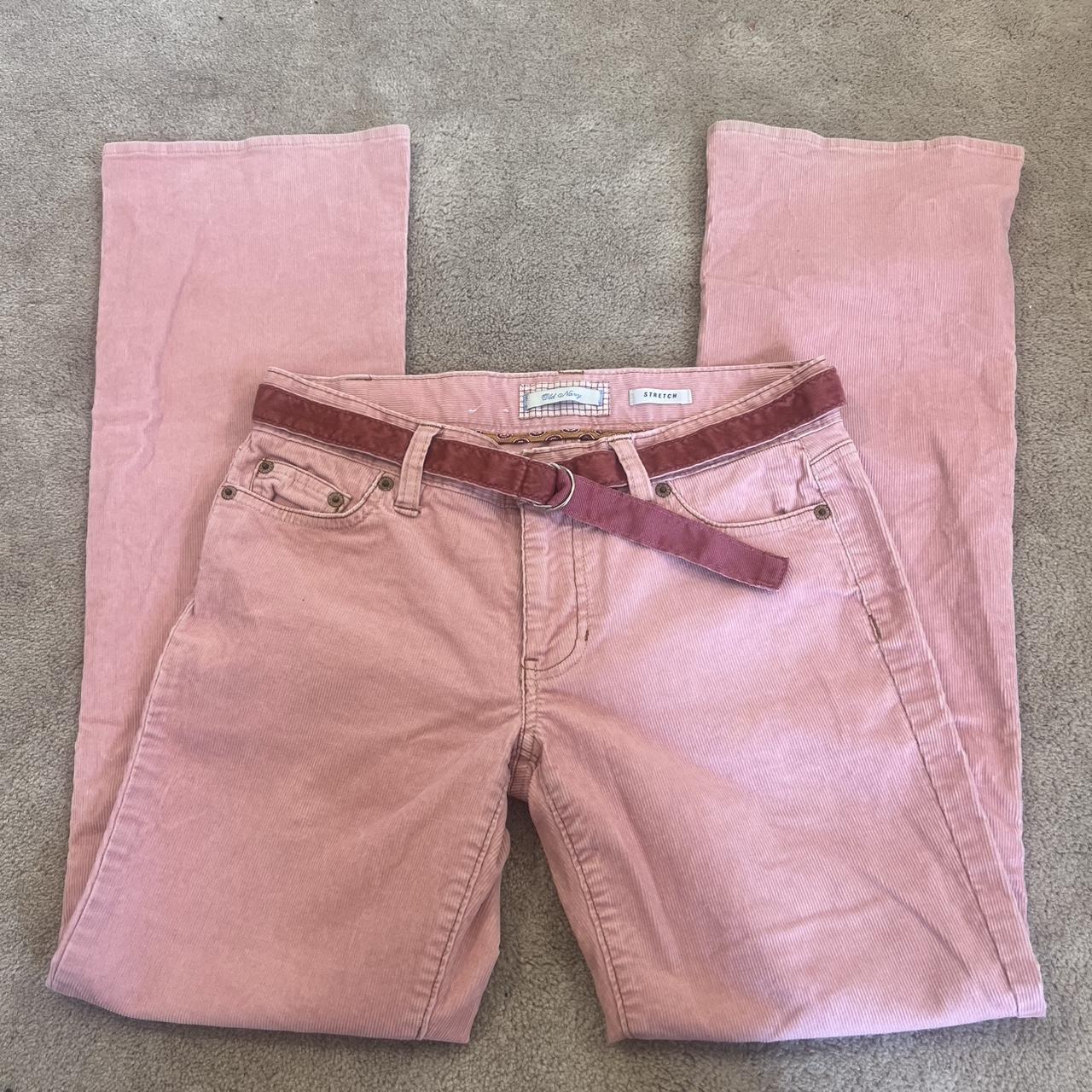 Women’s old navy. Y2K pink corduroy pants with... | Depop
