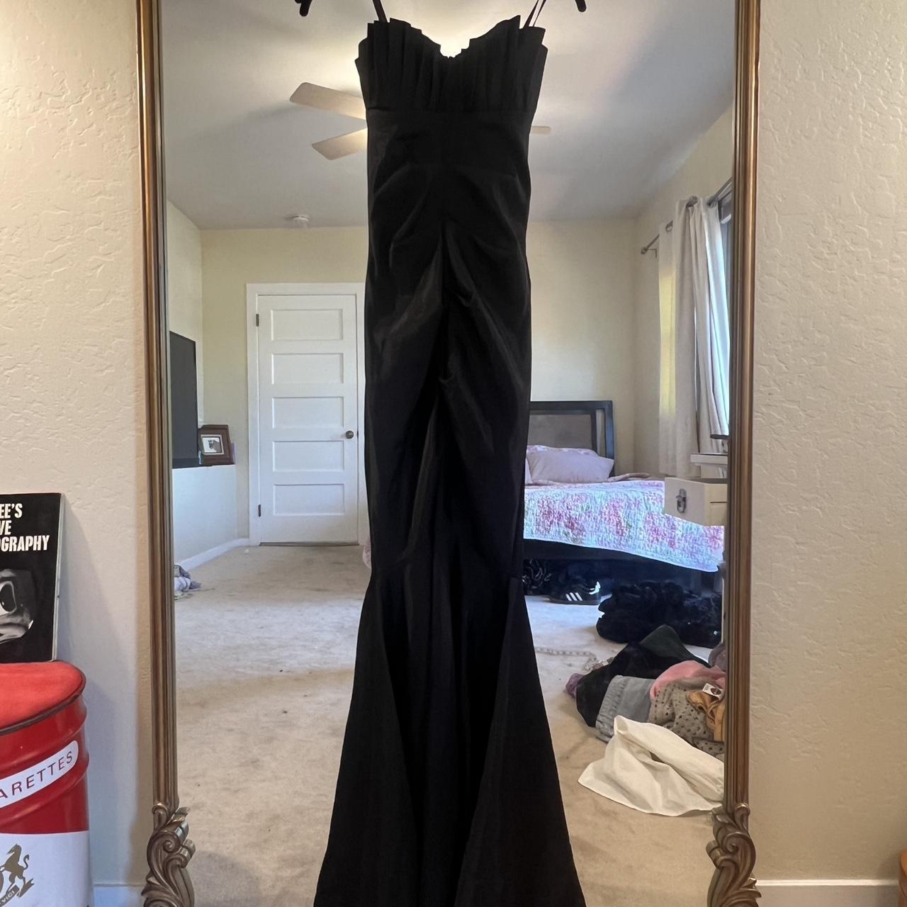 Women’s formal maxi dress black tie. Vintage cache.... | Depop