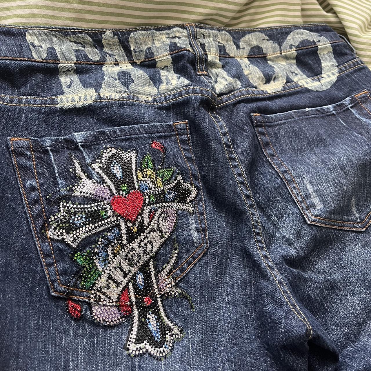 Women's vintage headstock Ed hardy jeans!! These r... - Depop