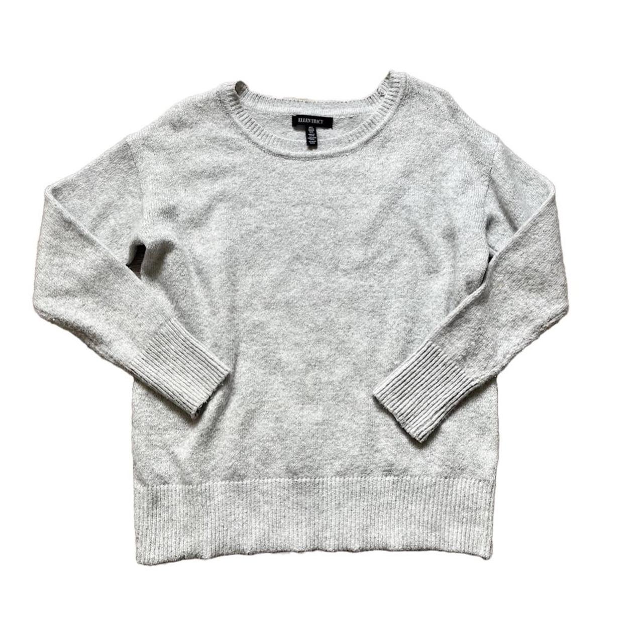 super soft fuzzy light grey sweater brand new, only... - Depop
