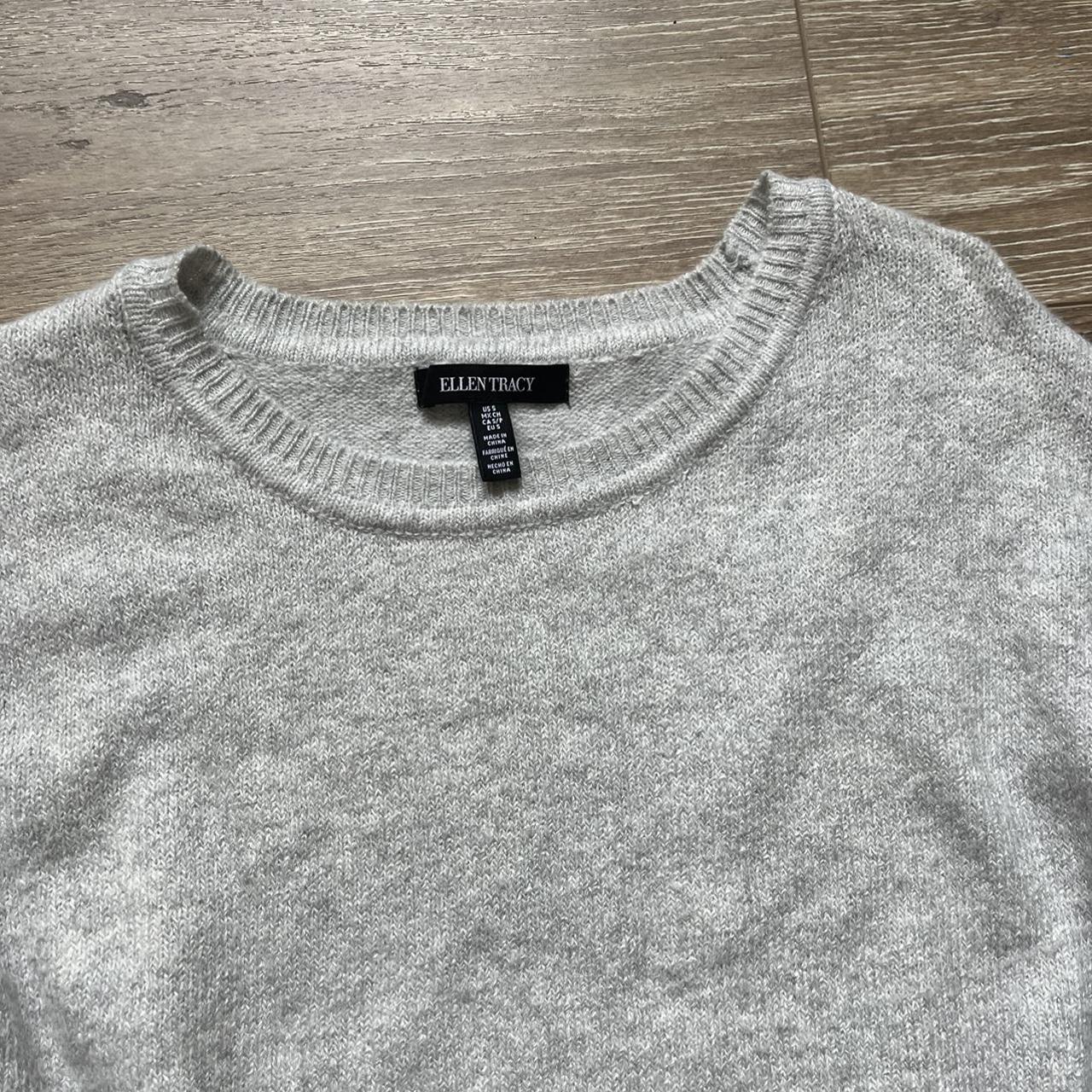 super soft fuzzy light grey sweater brand new, only... - Depop