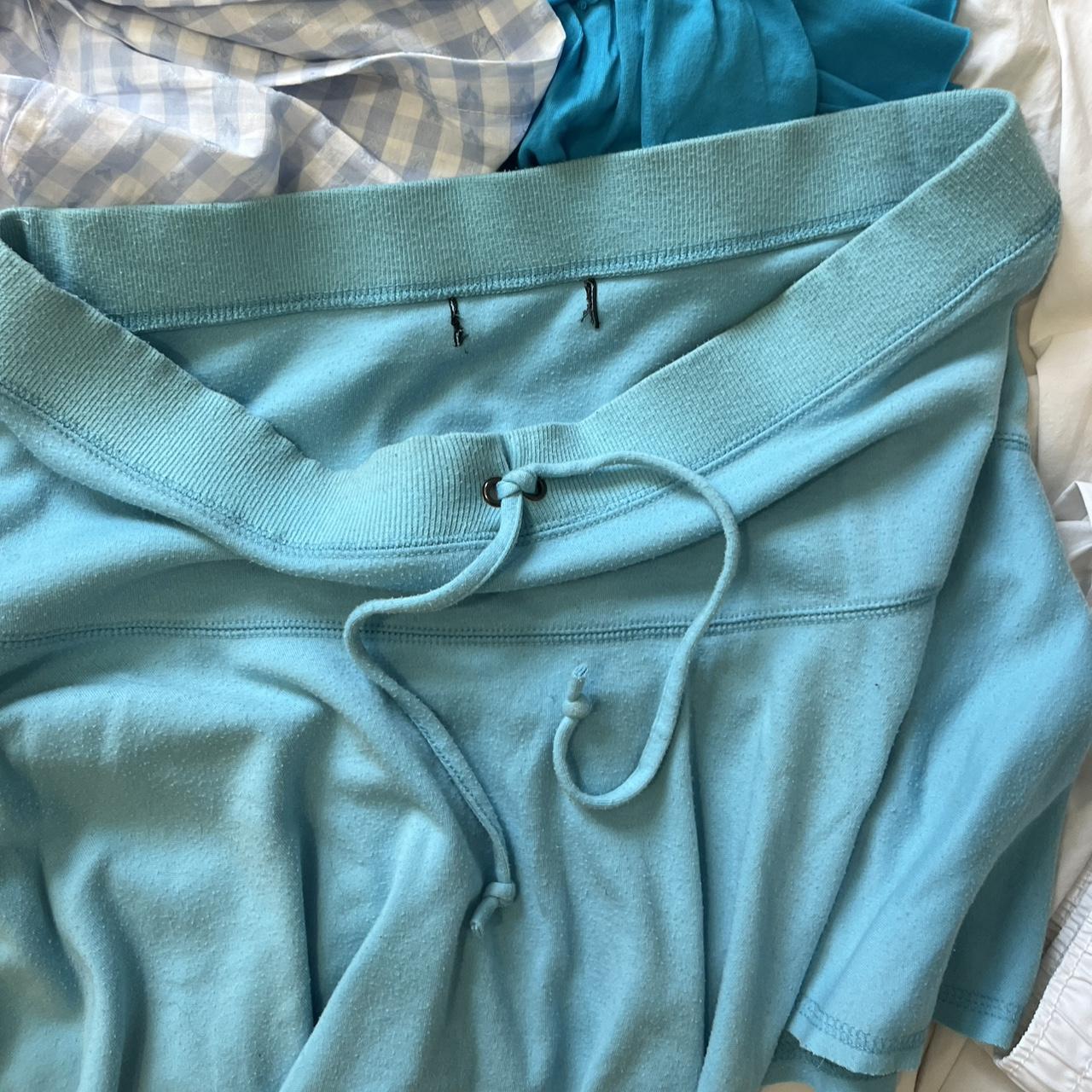 Blue midi rara skirt fabric quite worn as shown seen... - Depop