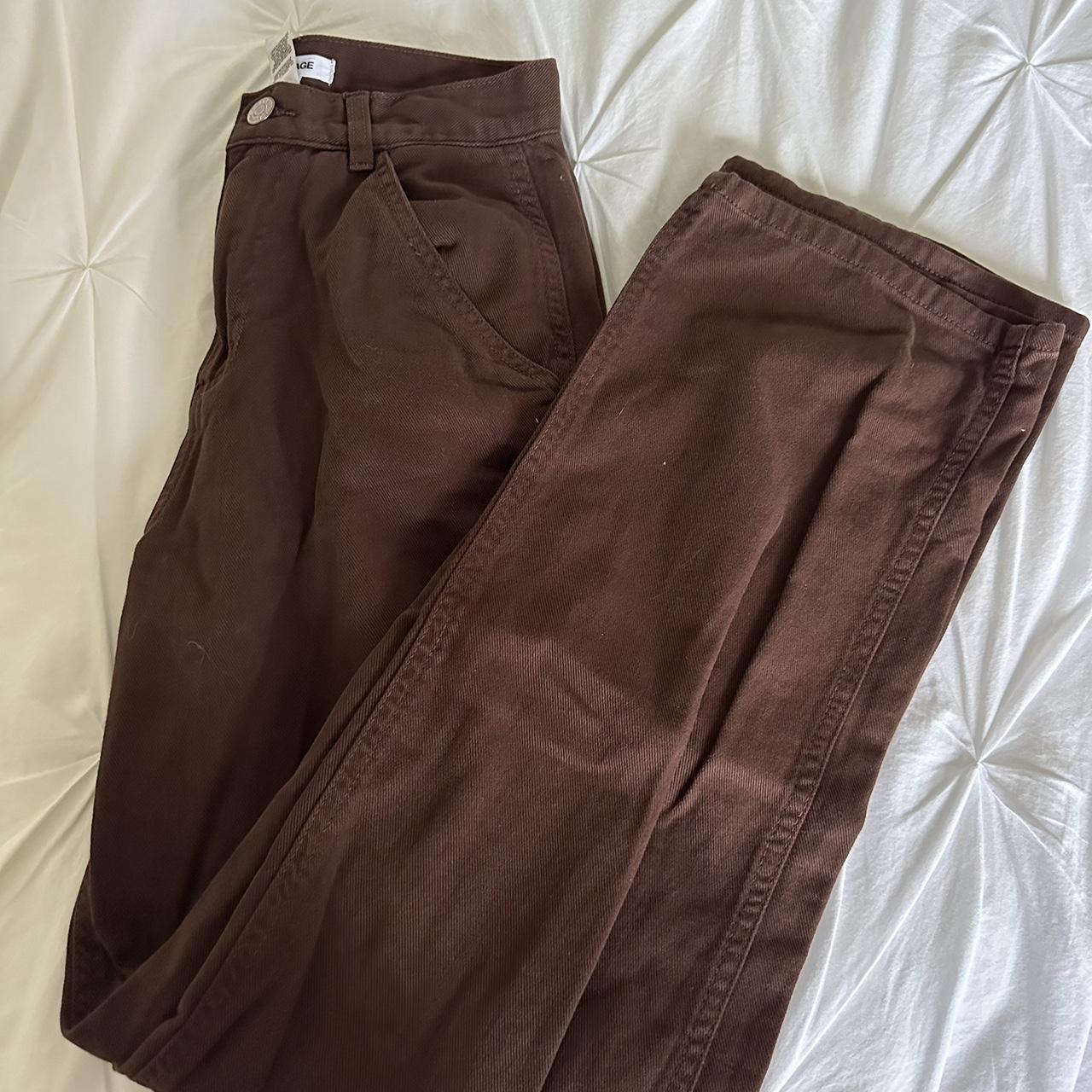 brown garage cargos barely worn, good condition... - Depop