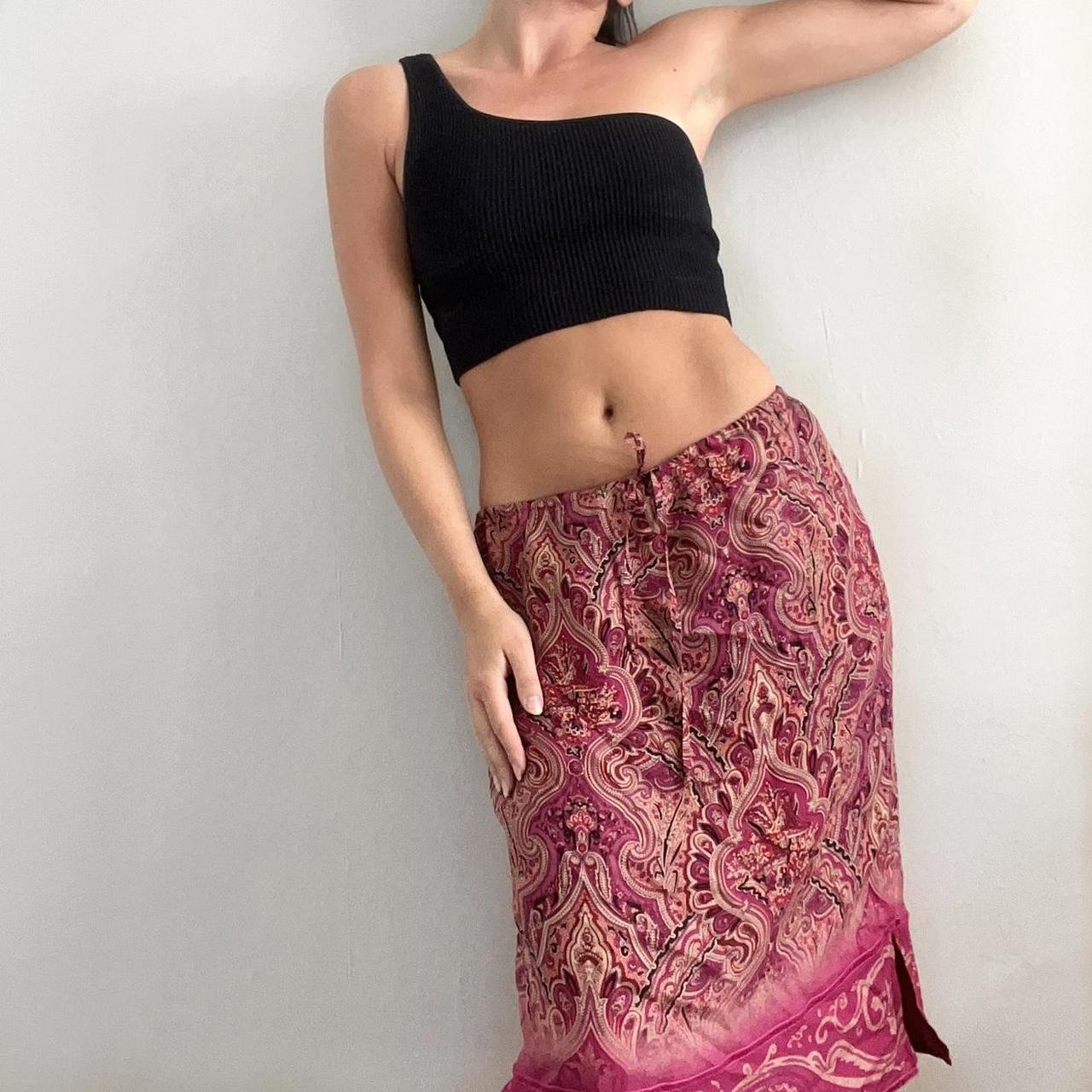 y2k boho chic skirt incredible for fall early... | Depop