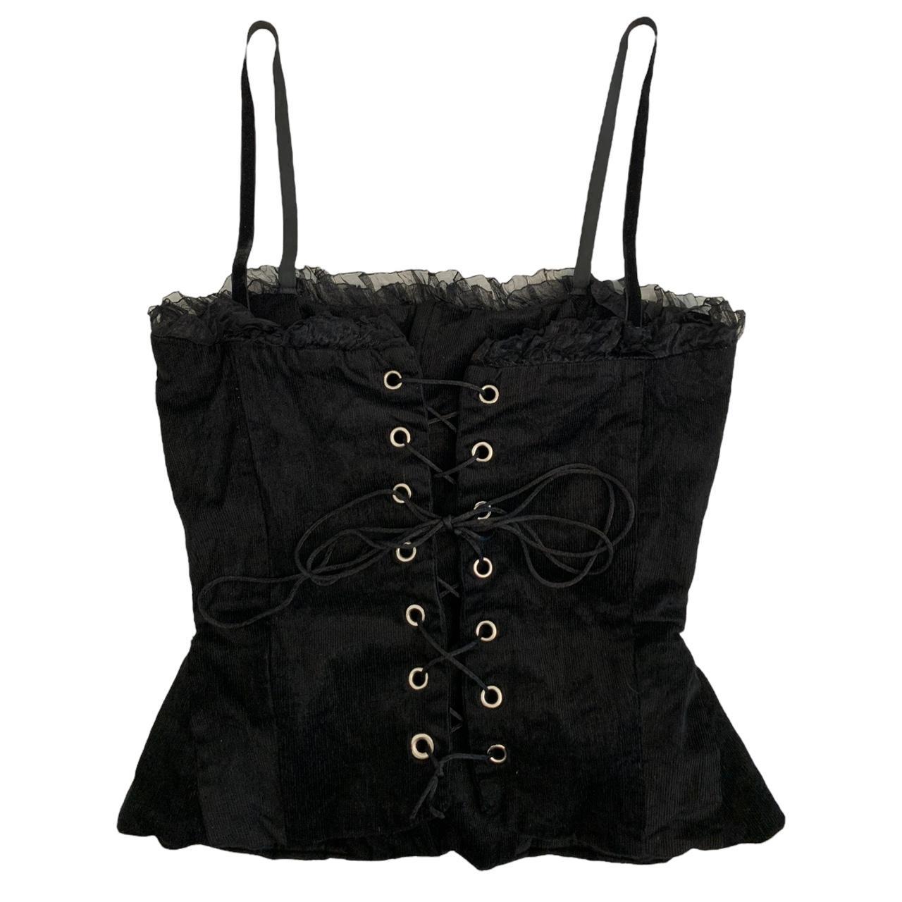 Womens Black Corset Depop