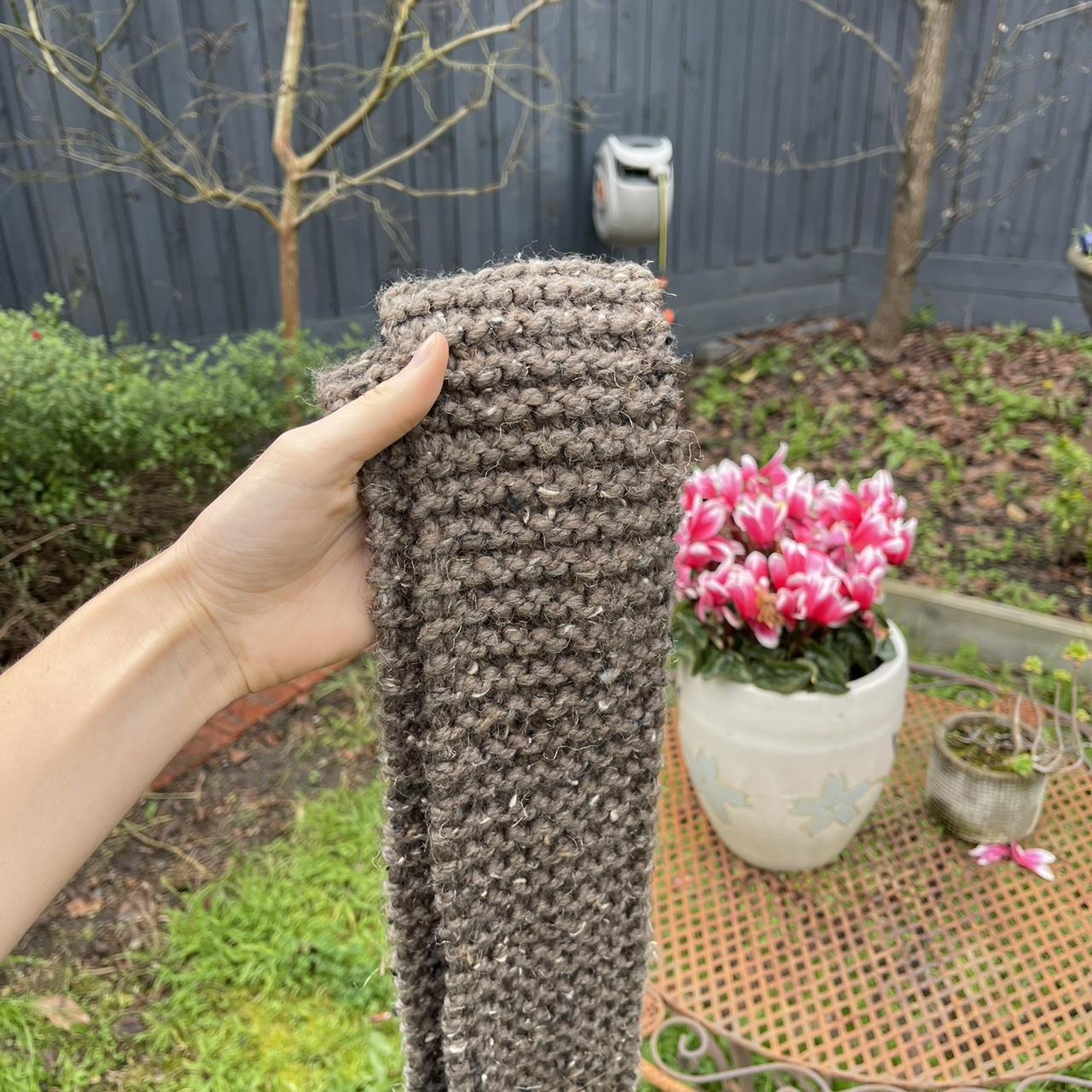 introducing: the chain mail scarf 🧡 hand knitted... | Depop