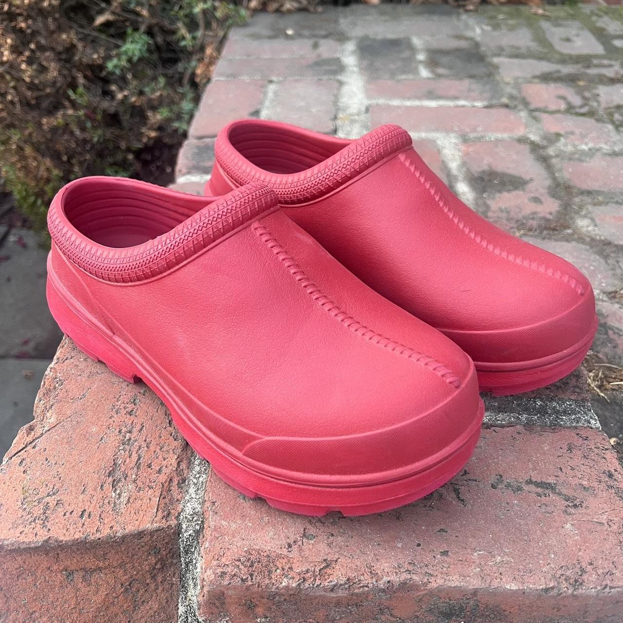 Women’s UGG slide Tasman clogs Cherry red, fully... - Depop