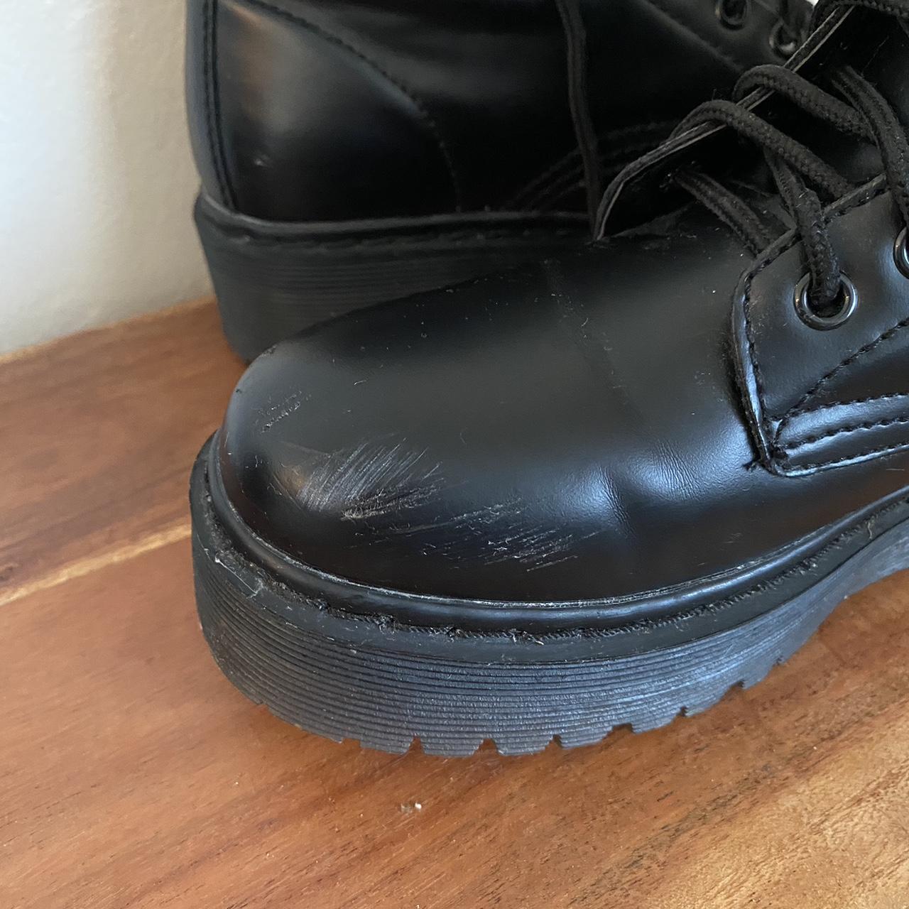 Black platform combat boots ~ Scuffing shown in... - Depop