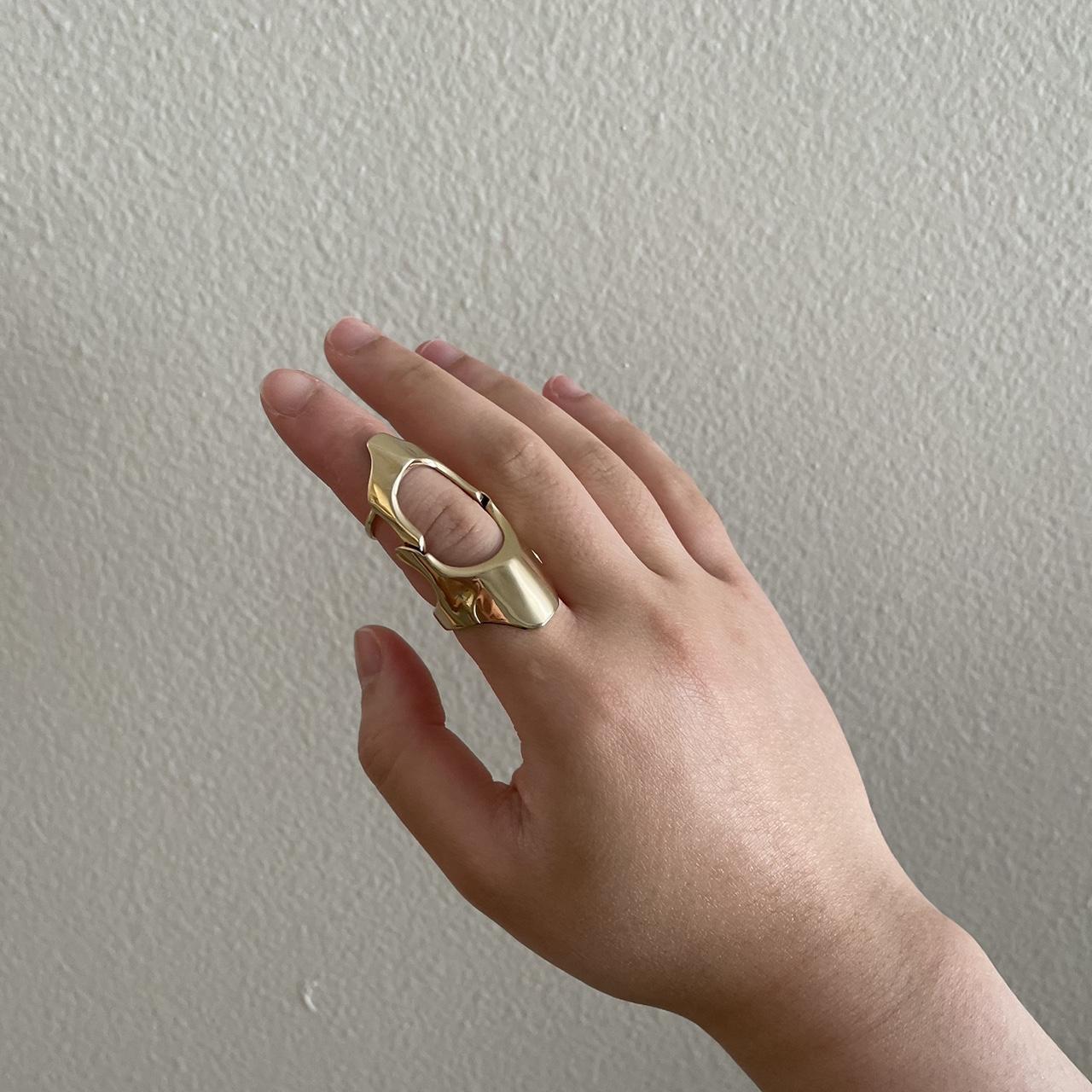 Vitaly Proxy Ring in Gold Size 7 Stainless... - Depop