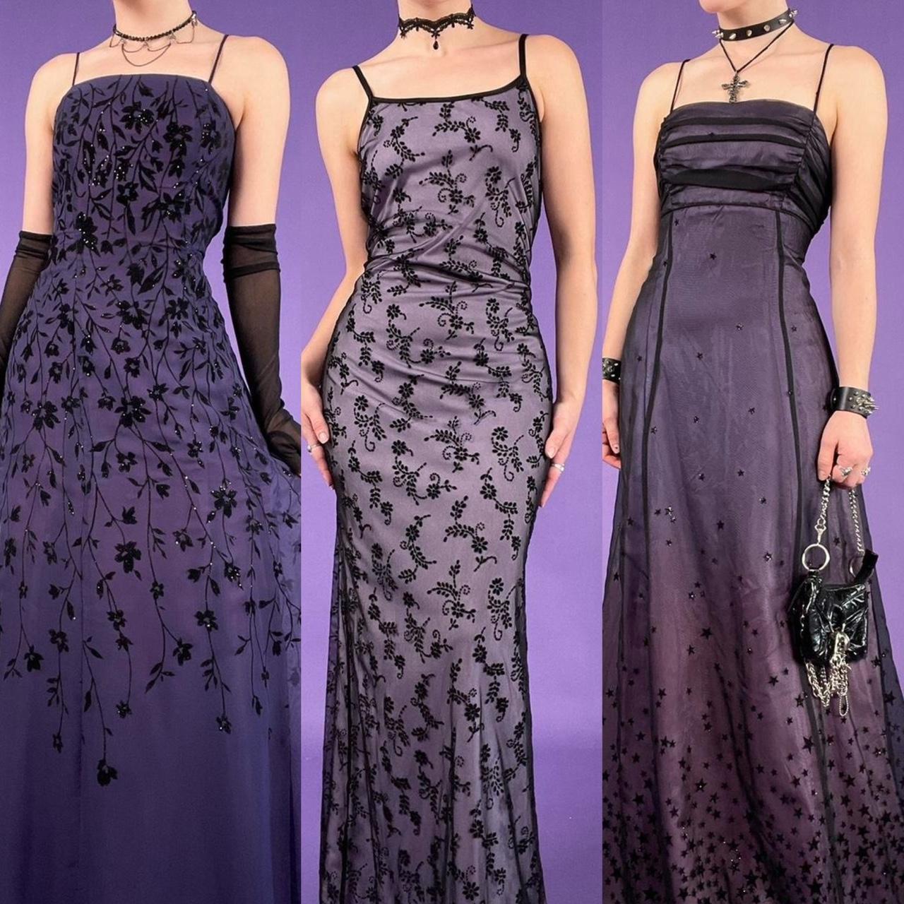 prom dress vintage y2k dresses available now! goth,... - Depop