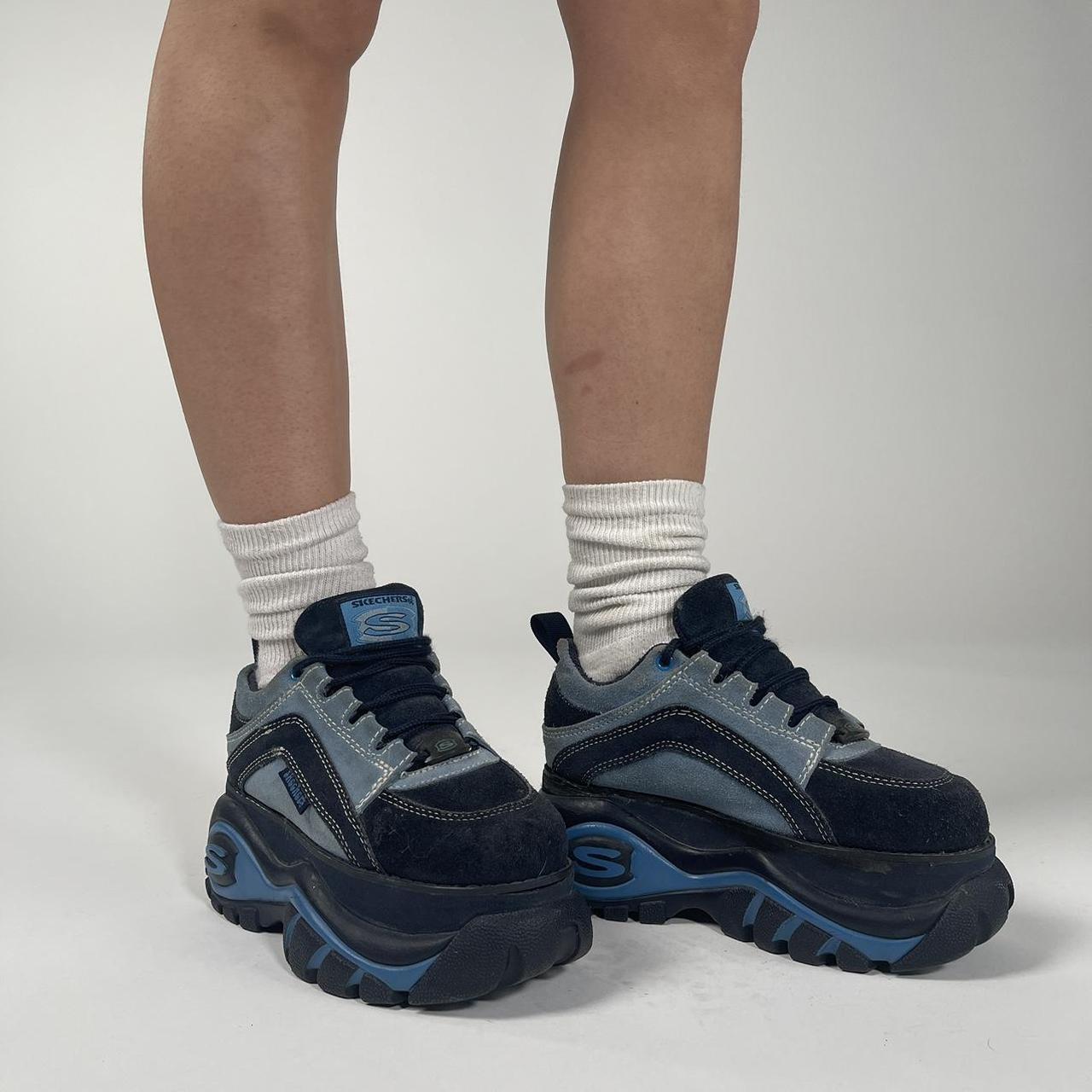 vintage sketchers platform sneakers 90s y2k... - Depop