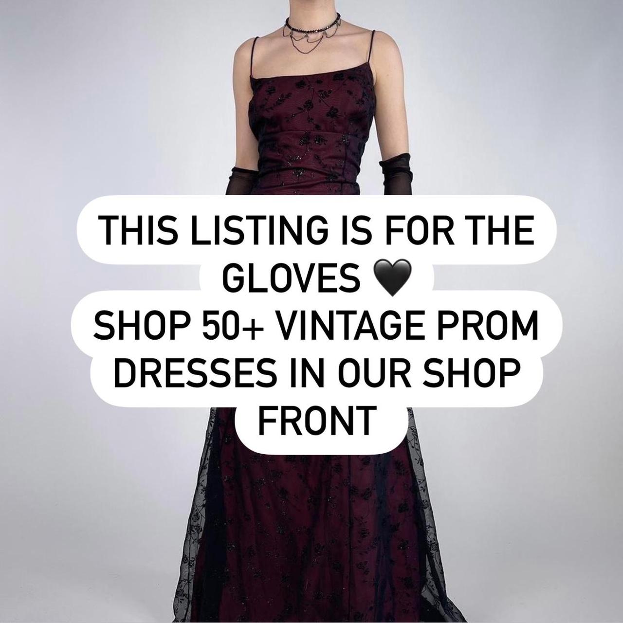 black mesh gloves to style with our 90s goth prom... | Depop
