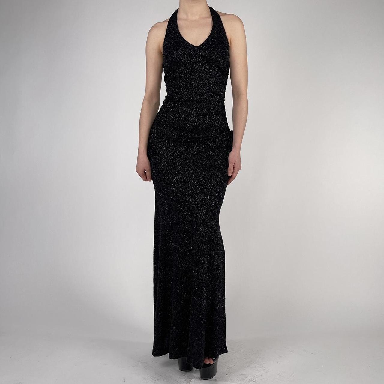 black prom dress vintage prom dress y2k prom dress... - Depop