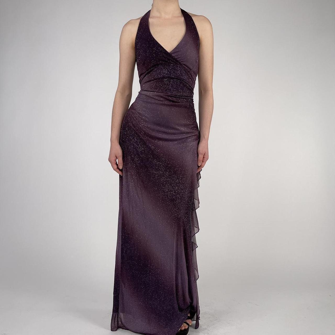 purple y2k prom dress vintage prom dress long maxi... | Depop
