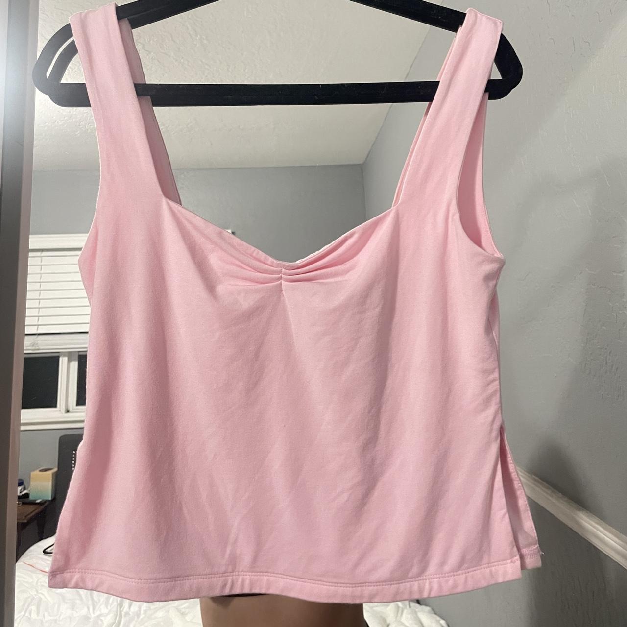 Baby pink white fox top Brand new never worn just... - Depop