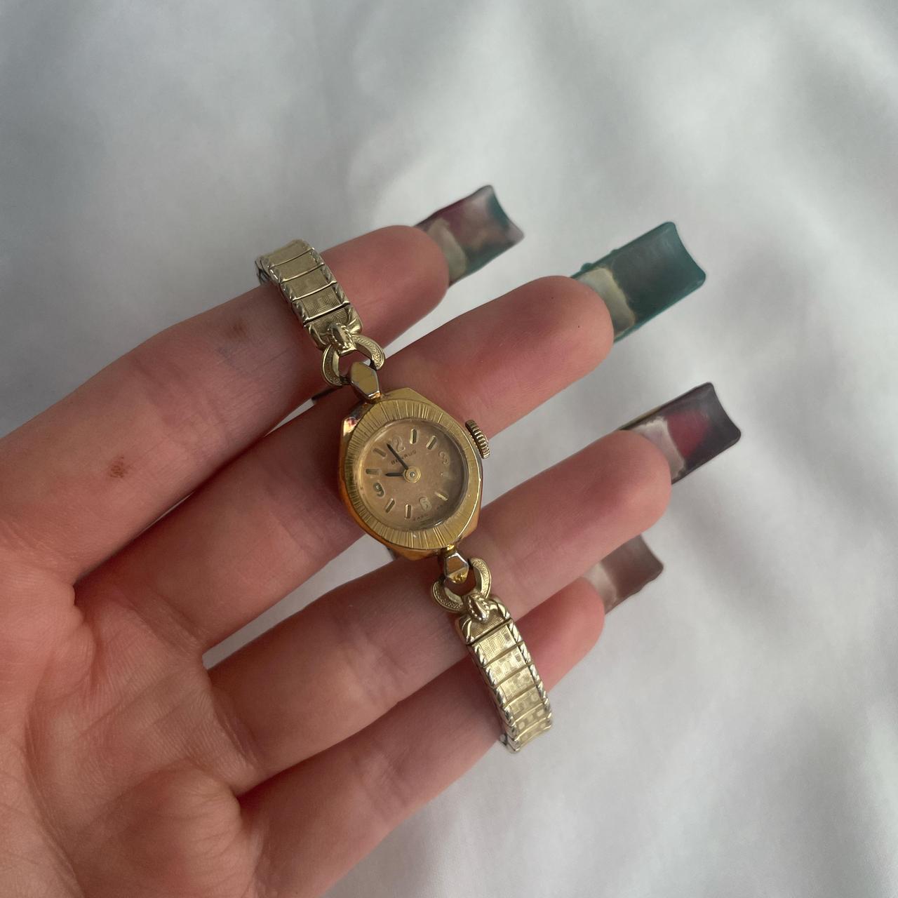 Vintage 2000s gold dainty watch -band is in... | Depop