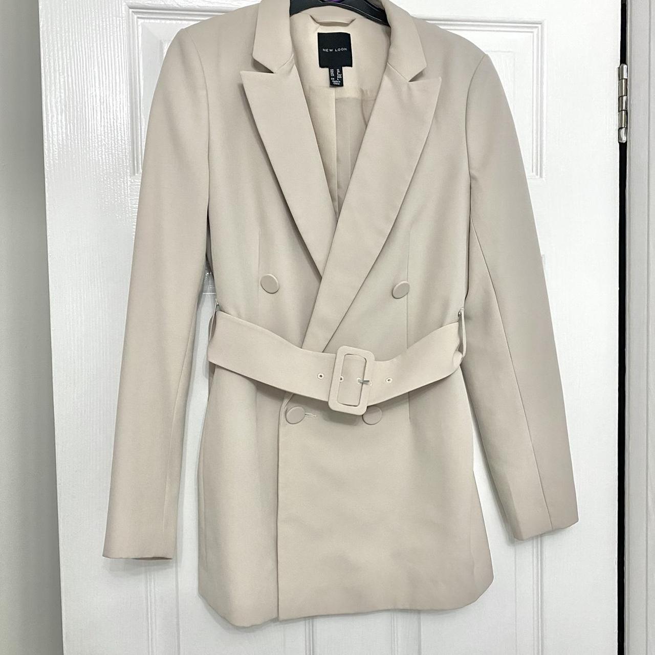 New Look Women's Cream Tailored-jackets | Depop