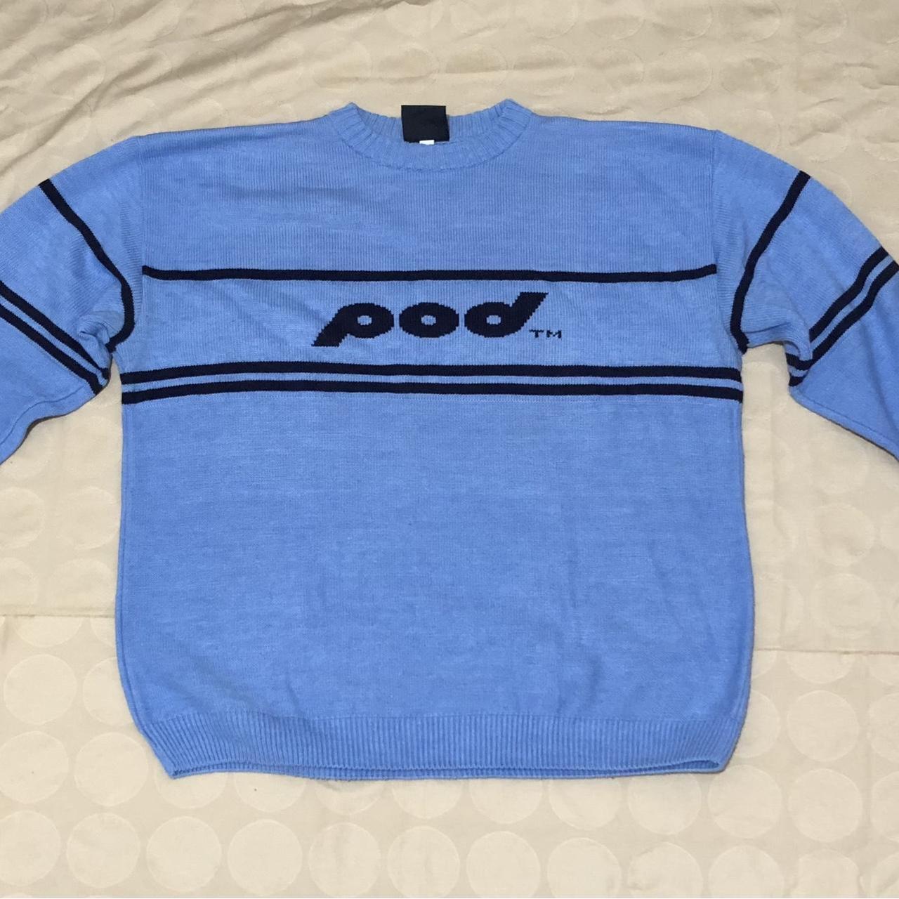 POD Original Italia Sport Vintage Jumper Blue... - Depop