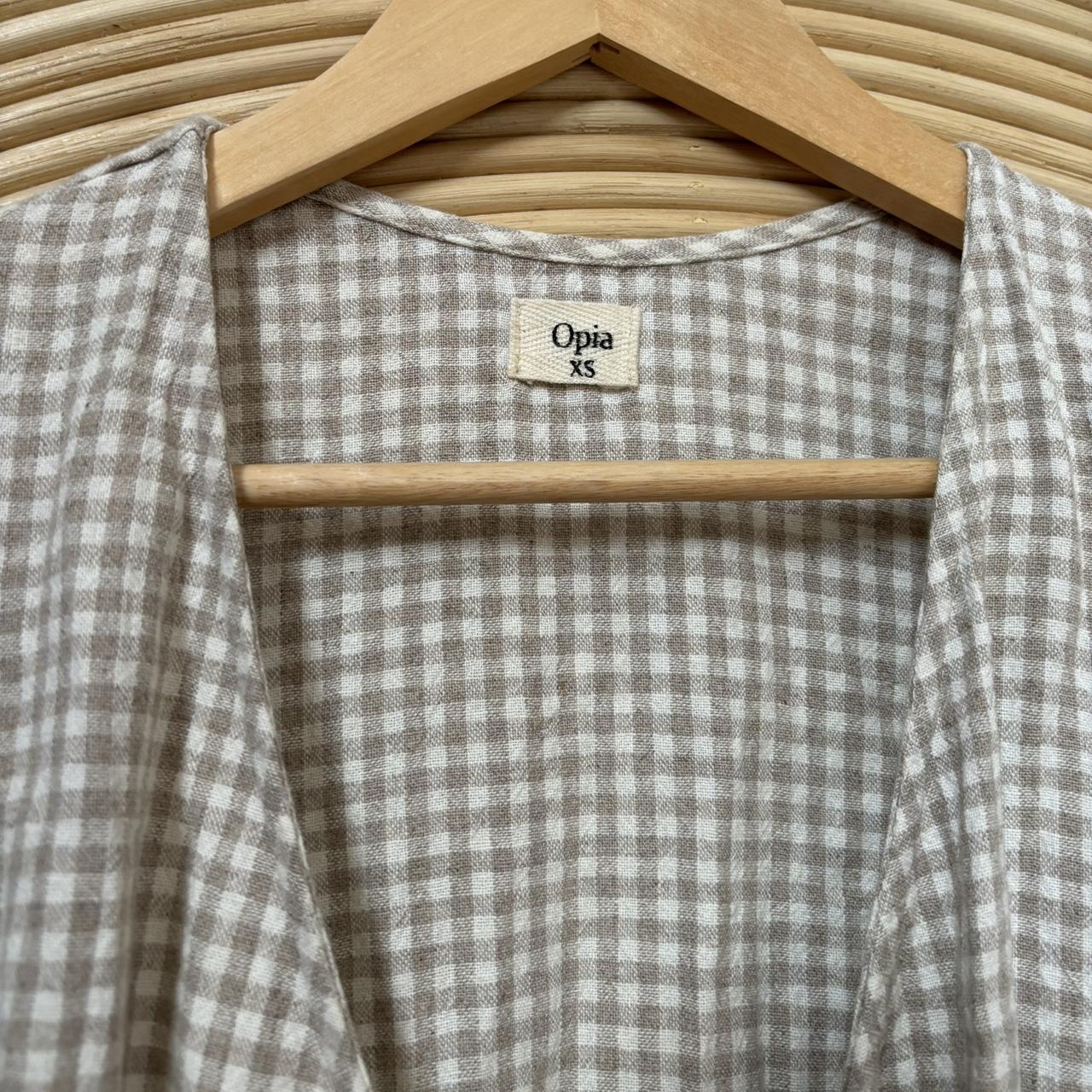 Opia Quinn Wrap Dress - Natural Ash. Size XS. - Depop