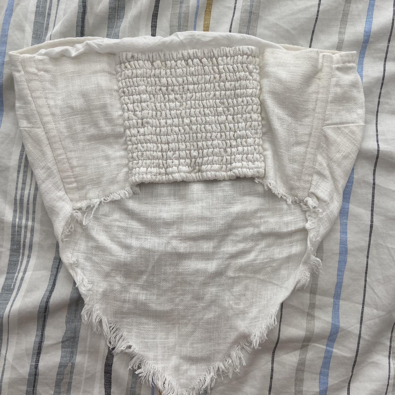 Glassons linen strapless top with shirred back.... - Depop