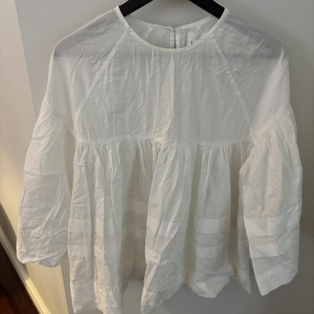 Kowtow white tunic top - Depop