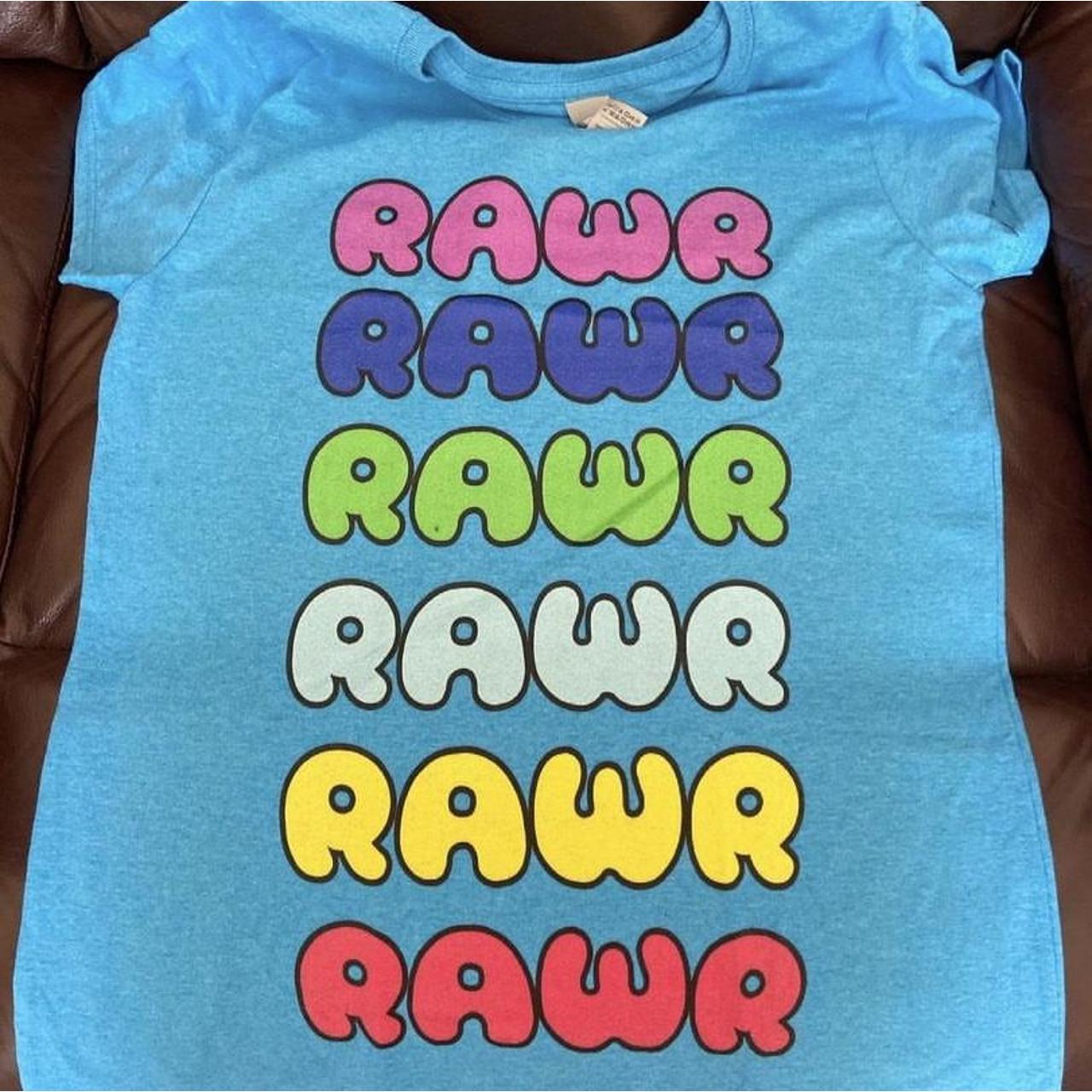 STACKED RAWR TEE BLUE COLOUR VERSION £25 but with... | Depop