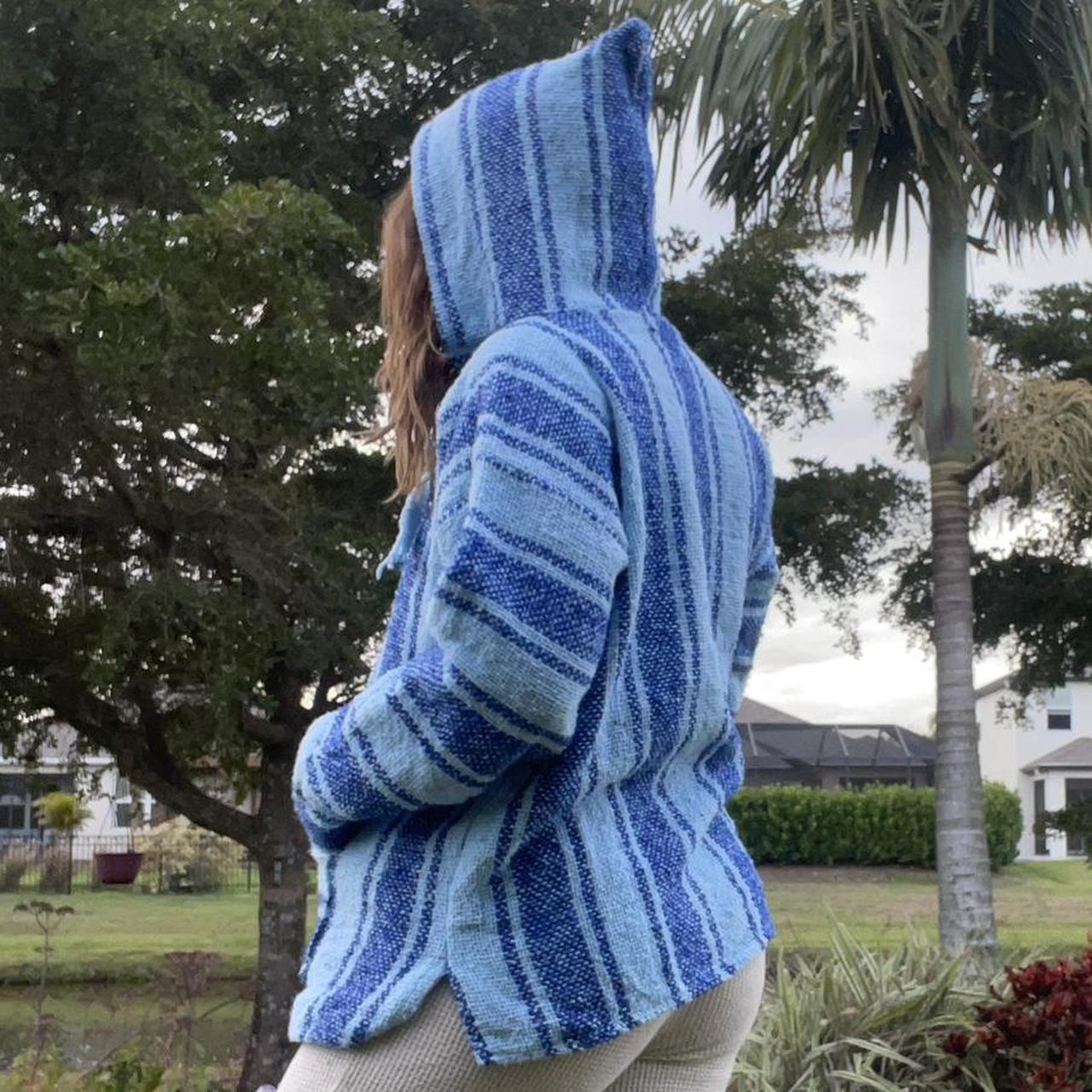 Light blue and blue Baja hoodie pullover, purchased... - Depop