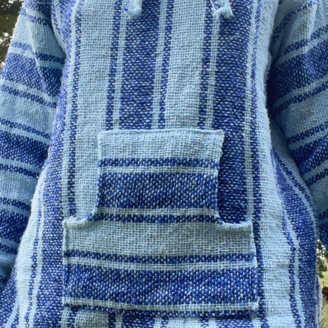 Light blue and blue Baja hoodie pullover, purchased... - Depop