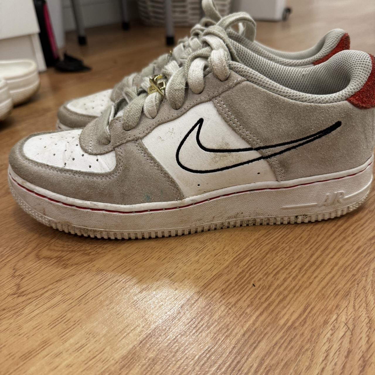 Nike Air Force 1 LV8 GS AF1 Grey White... - Depop