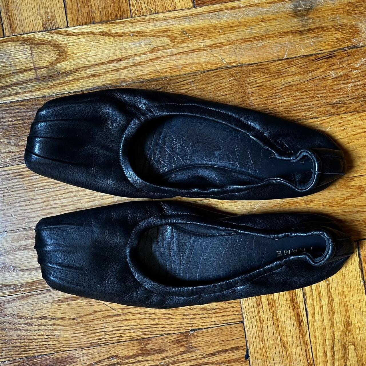 Frame Women's Black Ballet-shoes | Depop