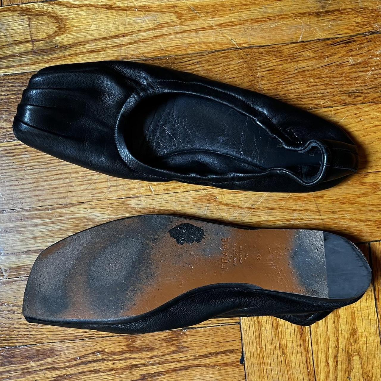 Frame Women's Black Ballet-shoes | Depop