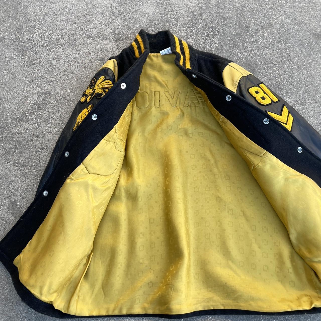 American Vintage Men's Yellow and Black Jacket | Depop